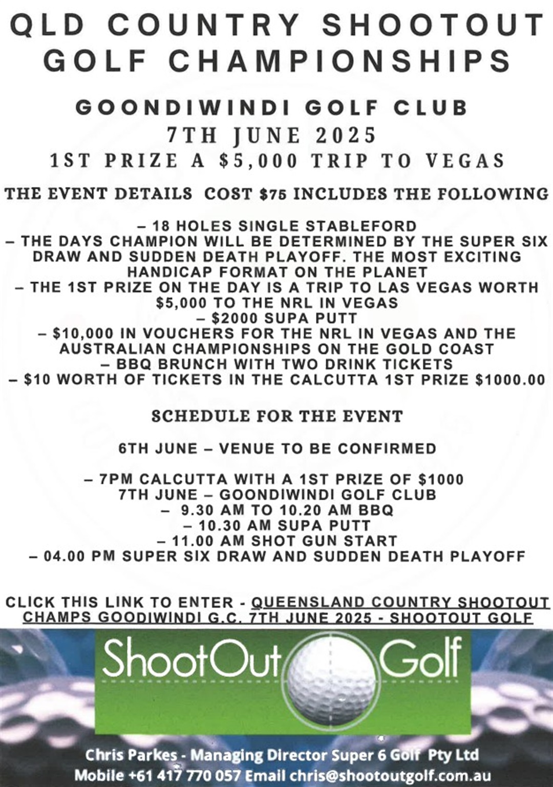 Queensland Country Shootout Golf Championship | Goondiwindi Region